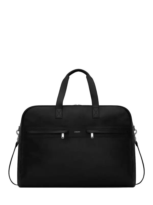 Saint Laurent Camp Maxi Duffle Bag In Smooth Leather - Black