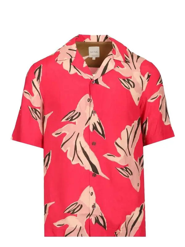Paul Smith Viscose Shirt With Fish Motif - Multicolor