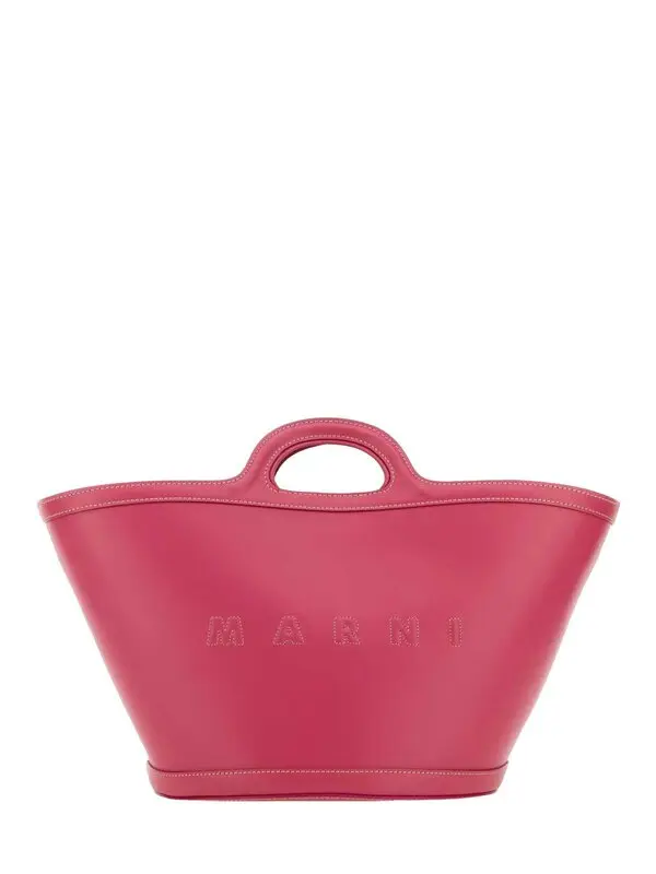 Marni Small Tropicalia Leather Handbag - Pink