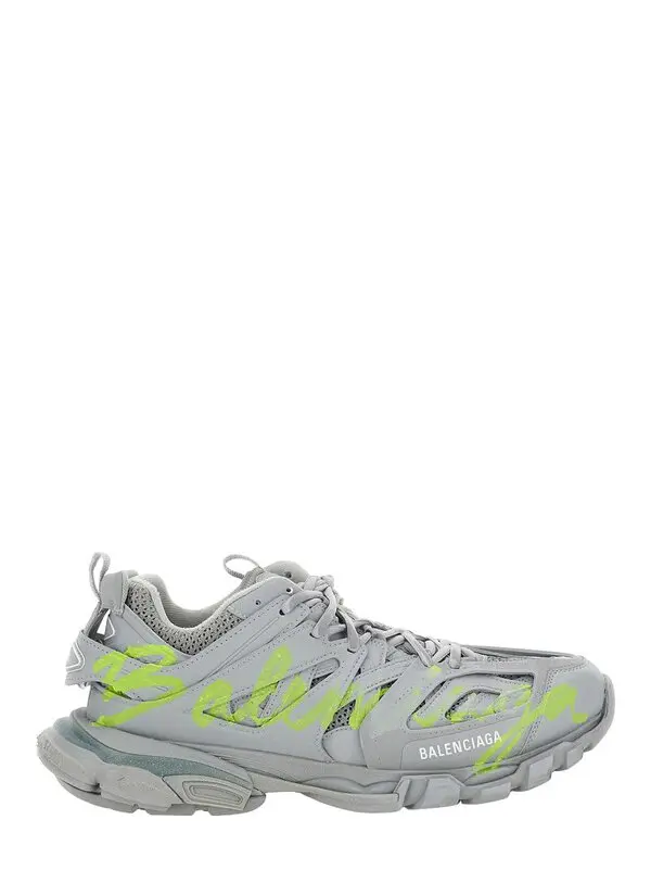 Balenciaga Grey Tech Fabric Low Top Sneakers - Multicolor