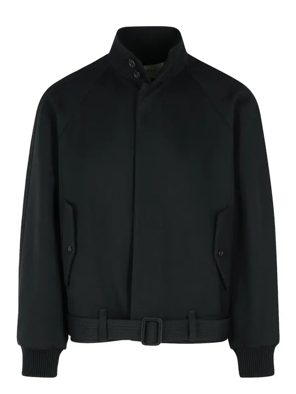 LANVIN Virgin Wool Belted Jacket - Black