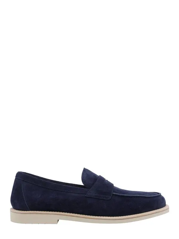Brunello Cucinelli Suede Slip-on Loafers - Blue