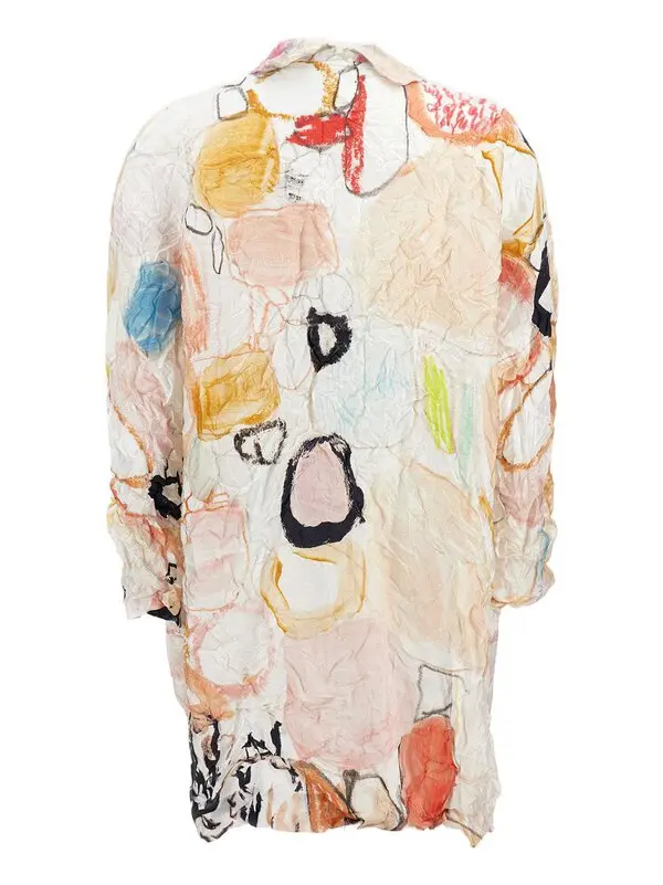 DANIELA GREGIS Printed Silk Kimono Jacket - Multicolor