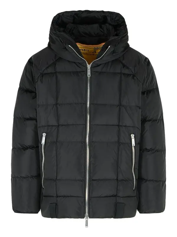 Dsquared2 Quilted Nylon Hooded Jacket - Black