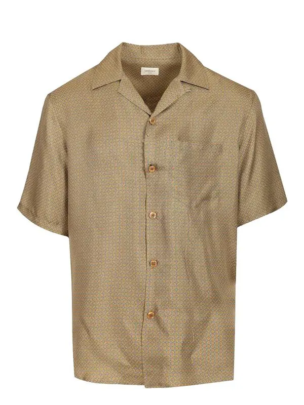 Saint Laurent Silk Satin Shirt - Multicolor