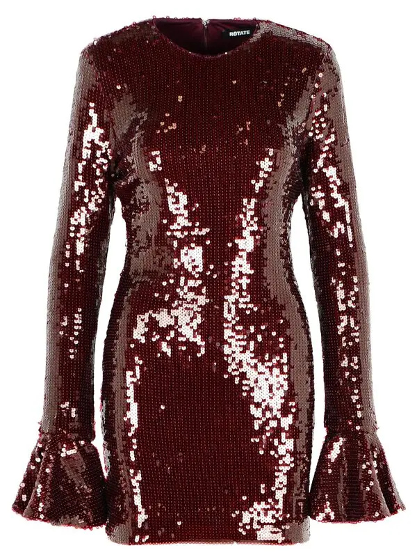 ROTATE BY BIRGER CHRISTENSEN Sequin Embellished Long Sleeve Dress - Multicolor