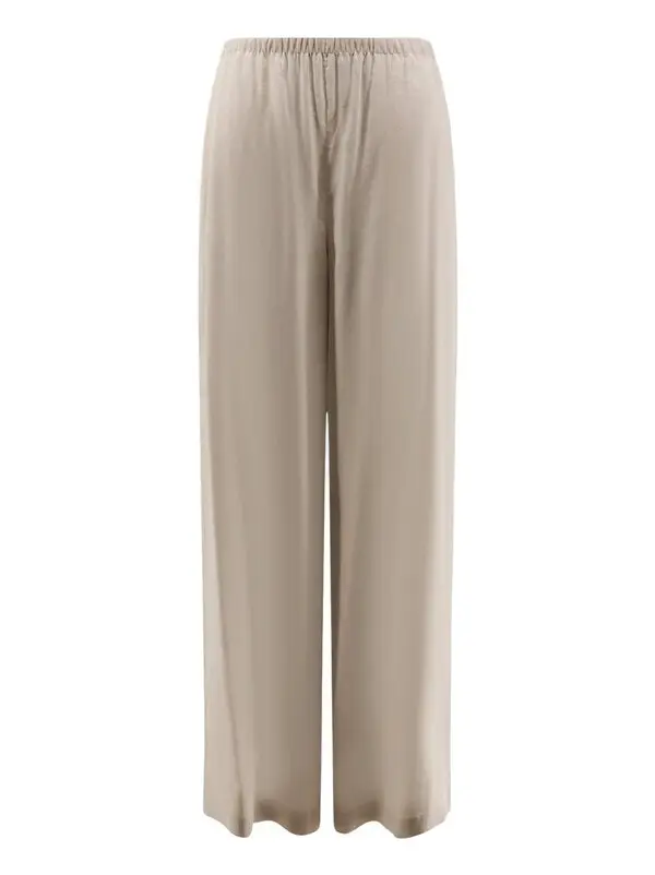 Max Mara Linen And Viscose Wide Leg Trousers - Multicolor