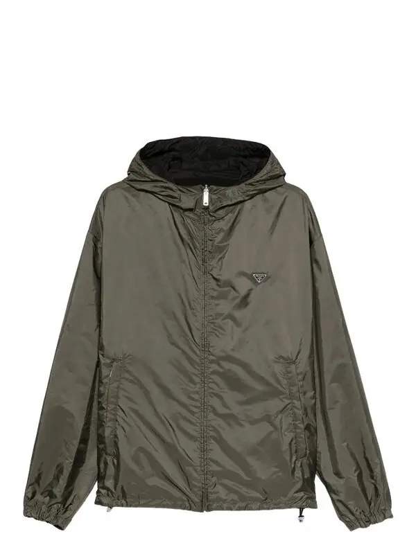 Prada Re-nylon Hooded Blouson Jacket - Green