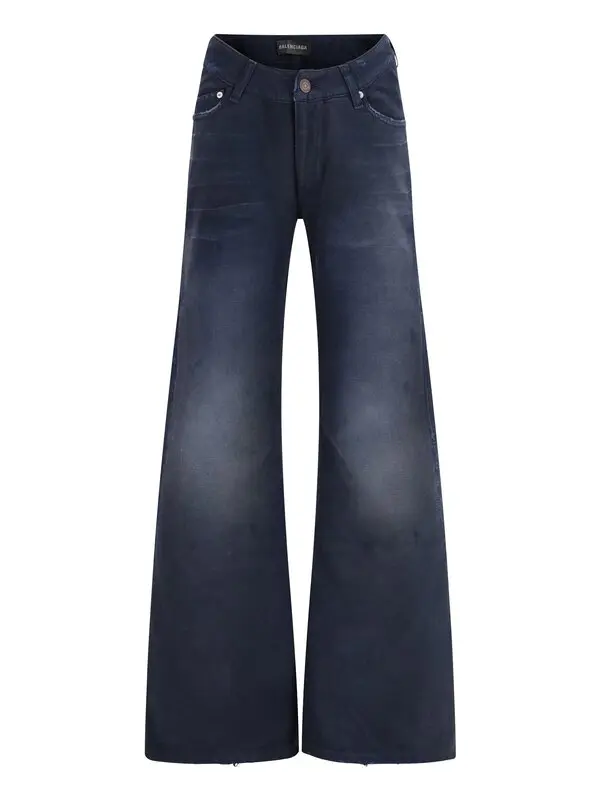 Balenciaga Curved Waist Jeans - Blue