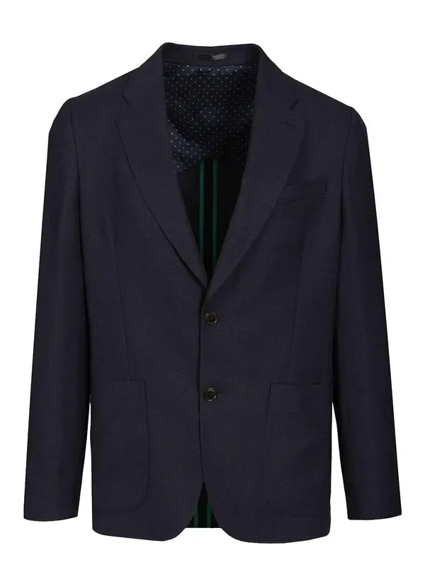 Paul Smith Navy Single-breasted Blazer - Blue