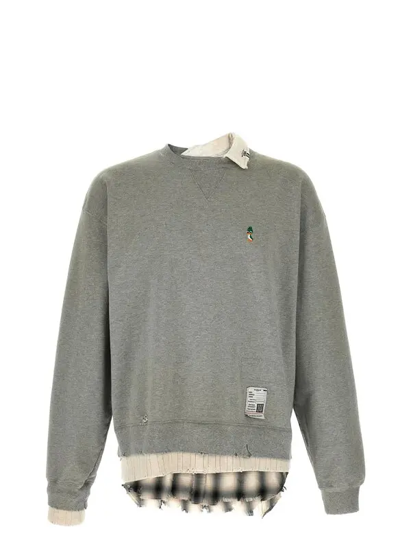 Mihara Yasuhiro Layered Crewneck Sweatshirt - Gray
