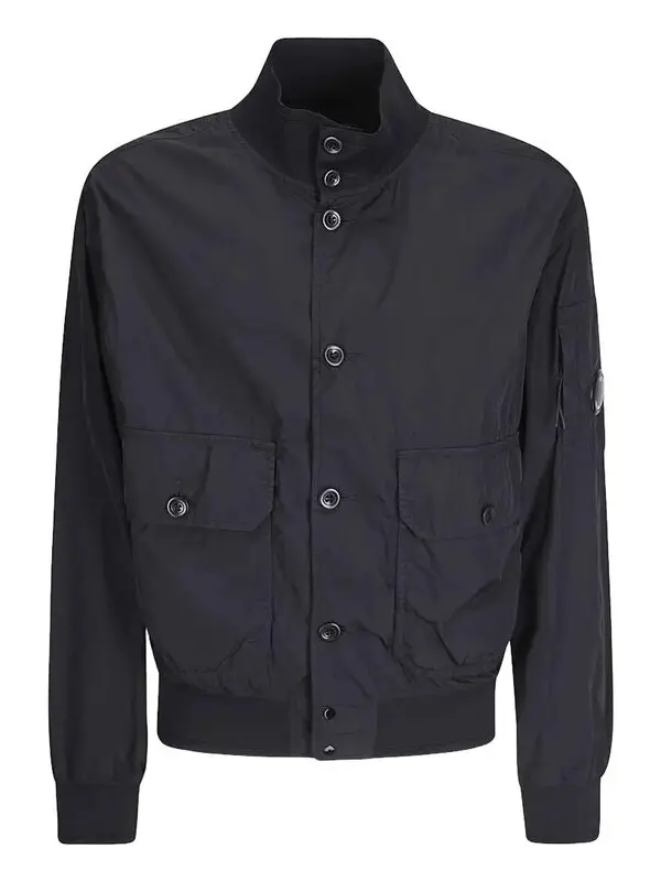 C.P. COMPANY Chrome-r Button Bomber Jacket - Multicolor