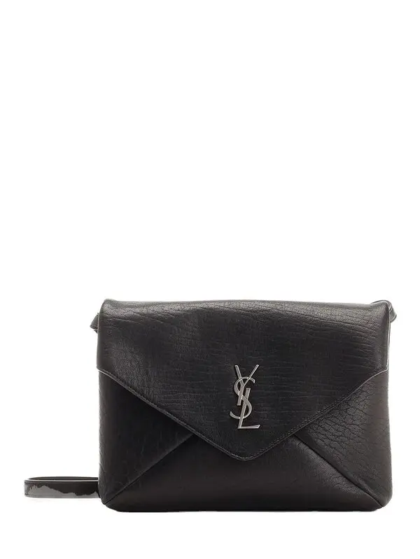 Saint Laurent Envelope Cassandre Messenger Bag - Black