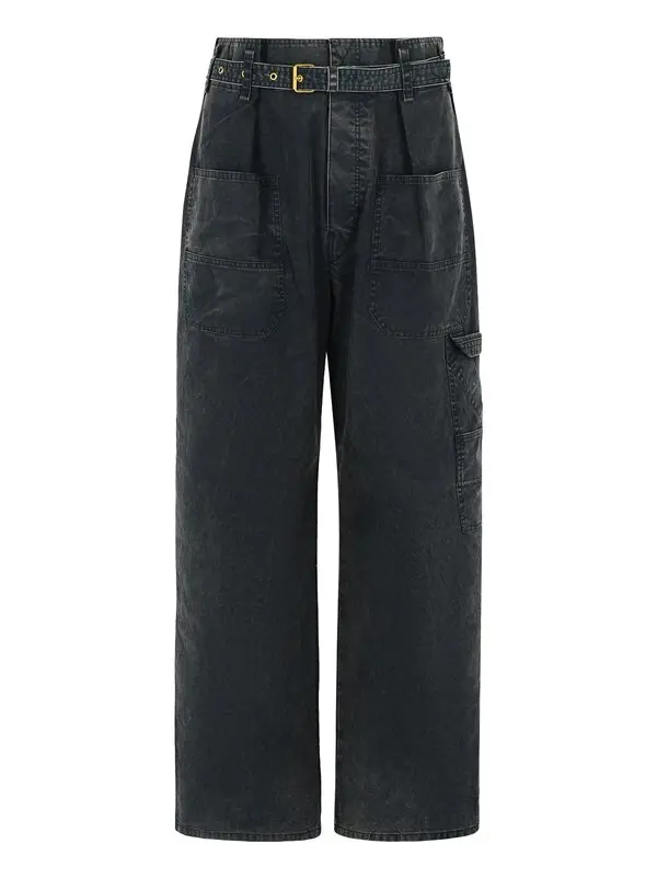 Isabel Marant Étoile Washed Cotton Trousers - Black