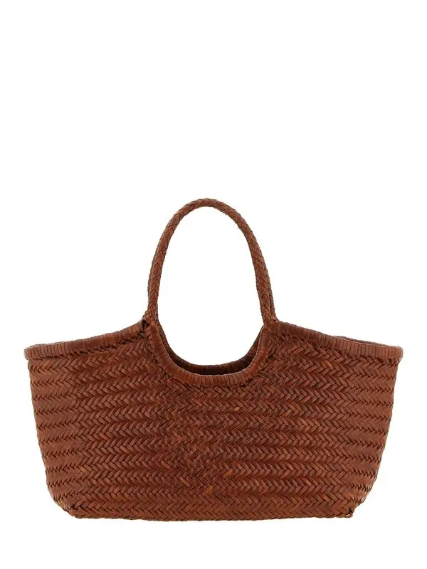 Dragon Diffusion Nantucket Large Woven Leather Shoulder Bag - Brown