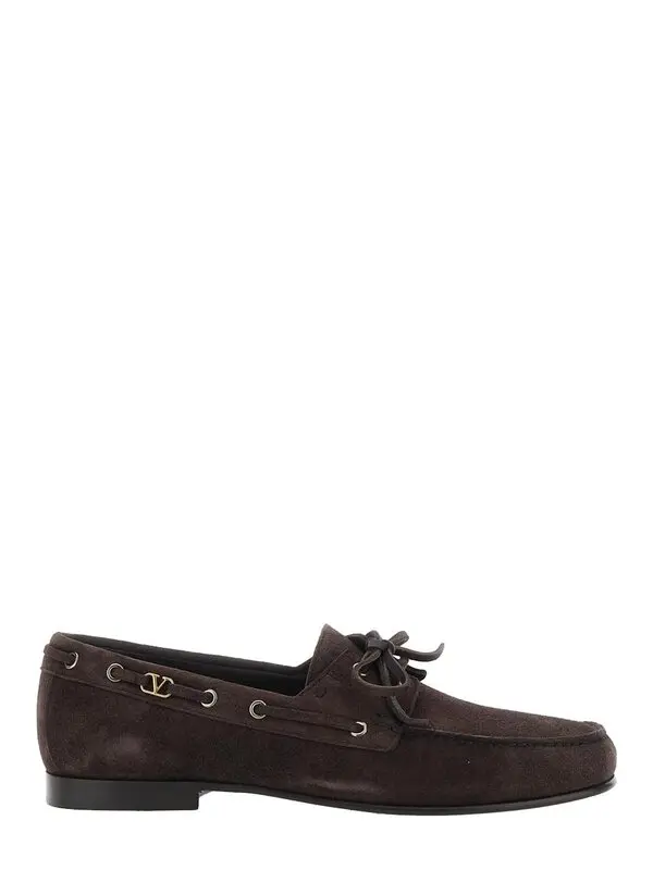 Valentino Garavani Suede Loafers With Bow Detailing - Multicolor