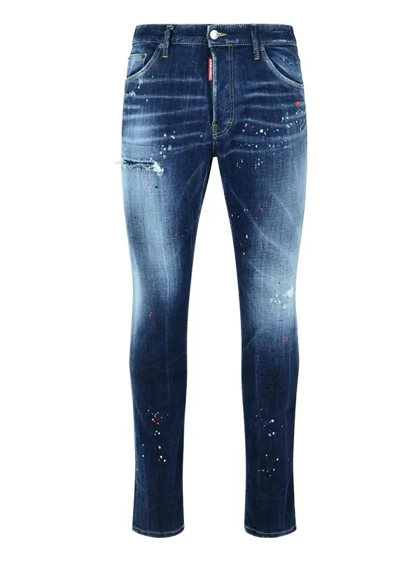 Dsquared2 Cool Guy Medium Wash Cotton Denim Jeans - Blue