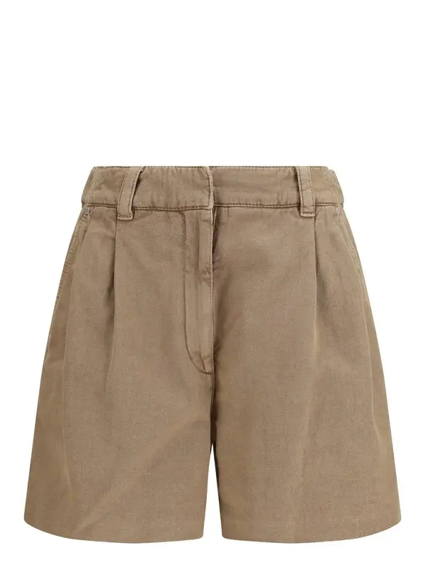Brunello Cucinelli Linen Shorts - Cream