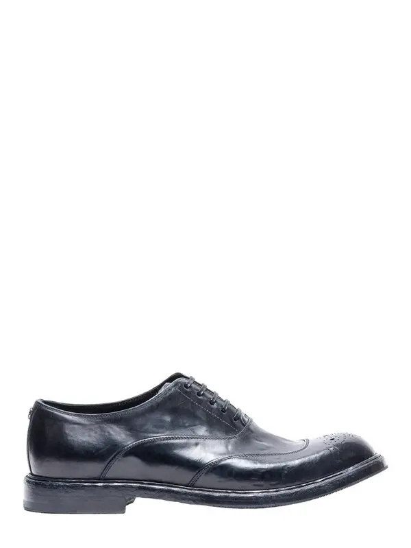 Dolce & Gabbana Leather Lace-up Oxford Shoes - Black