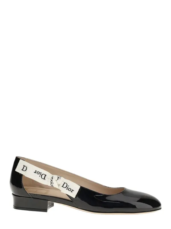 Dior Patent Leather Slingback Pumps - Black