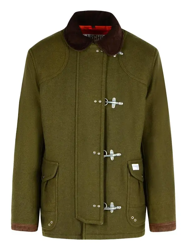 FAY 4ganci Wool Blend Jacket - Green