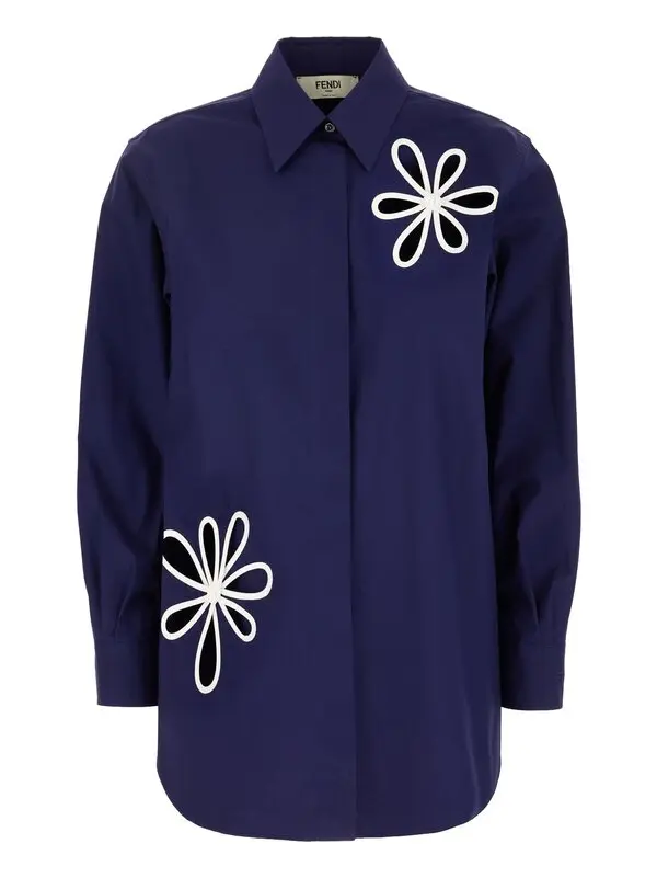 Fendi Floral Applique Shirt - Multicolor