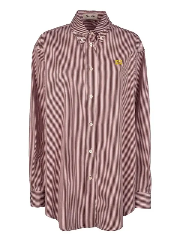 Miu Miu Striped Button-up Shirt - Multicolor