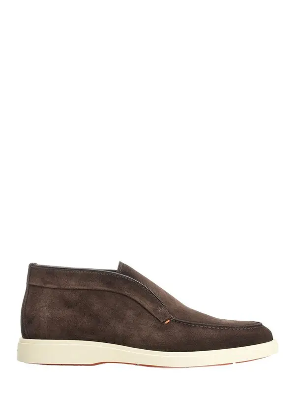 Santoni Suede Chelsea Boots - Brown
