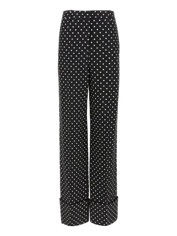 Valentino Garavani Supergran Polka Dot Wide Leg Pants - Multicolor