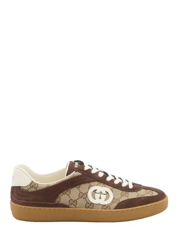 Gucci Low-top Paneled Logo Sneakers - Cream
