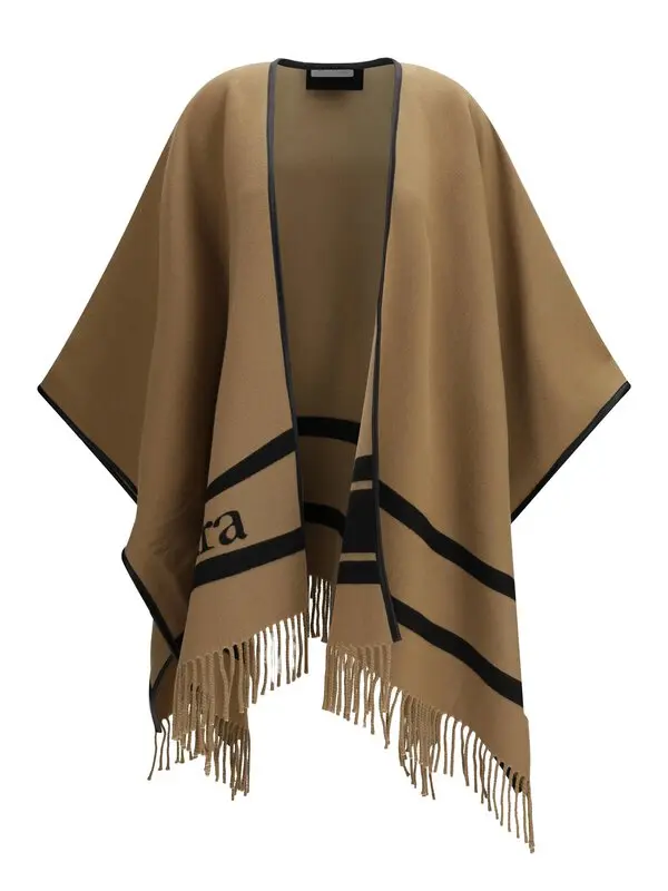 Max Mara Aris Wool Poncho - Cream