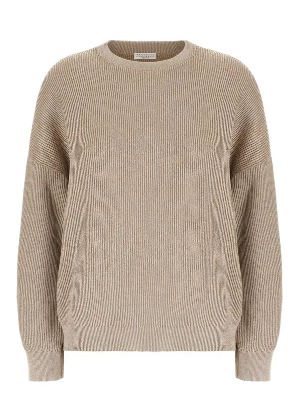 Brunello Cucinelli Ribbed Crew Neck Pullover - Multicolor
