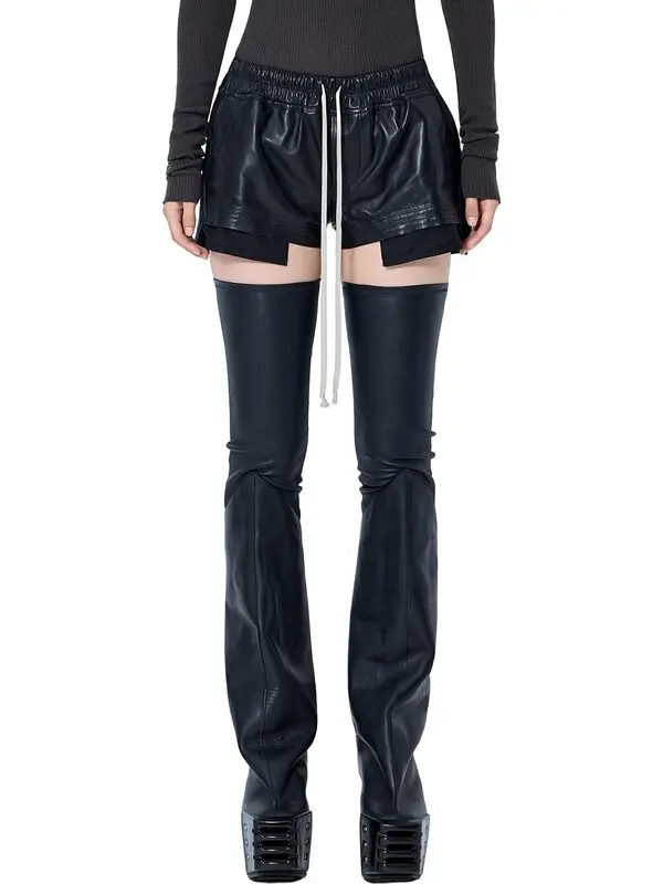 Rick Owens Fog Ecoleather Shorts - Black
