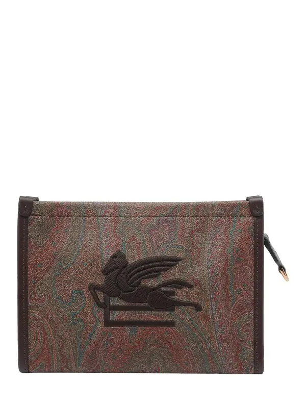 Etro Pegaso Arnica Pouch - Brown