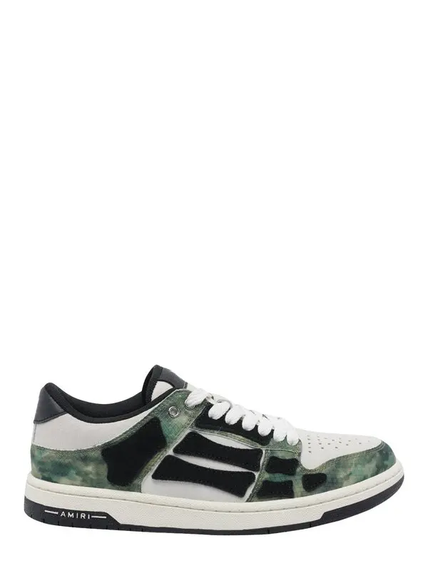 Amiri Camouflage Skeleton Low Top Sneakers - Green