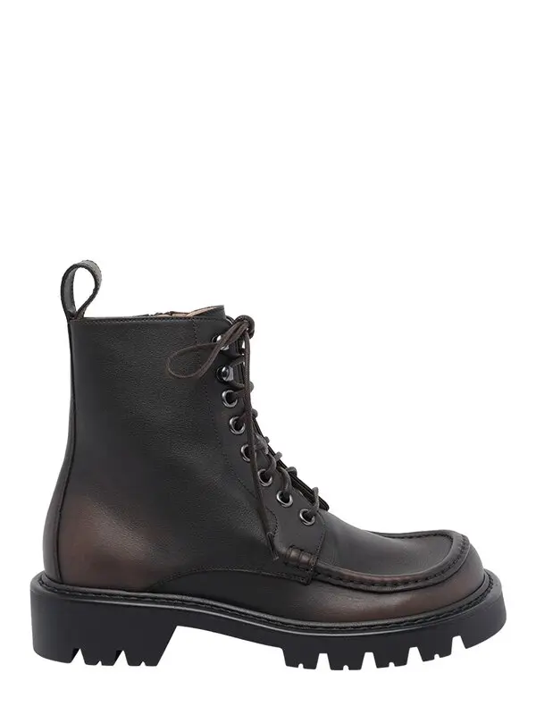 Loewe Sierra Combat Ankle Boots - Brown
