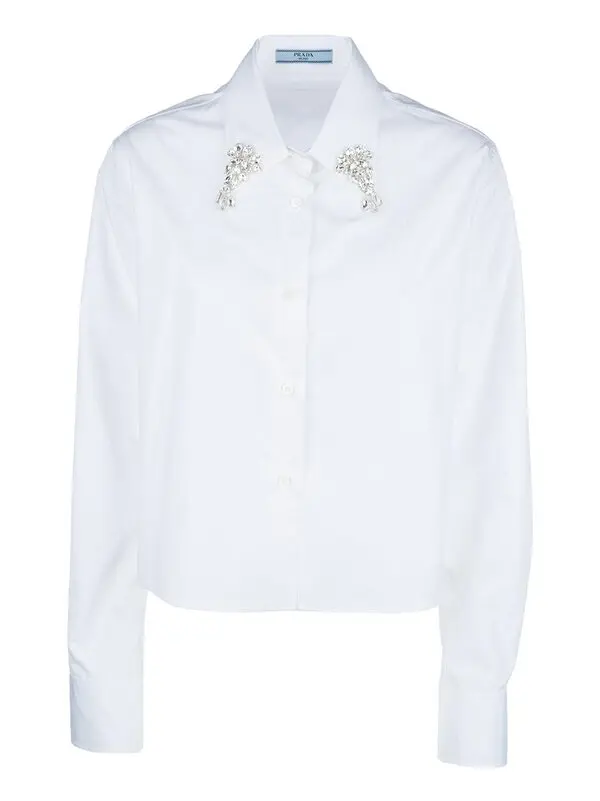Prada Embellished Cropped Shirt - Multicolor