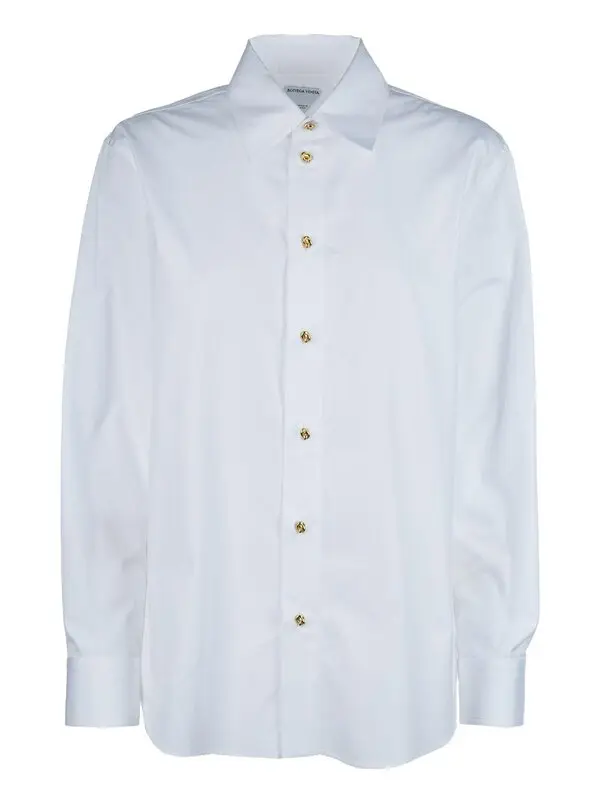 Bottega Veneta Classic Collar Shirt With Knot Detailing - Multicolor