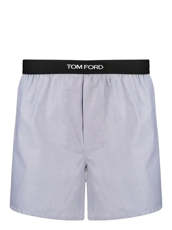 TOM FORD Cotton Boxer Shorts - Gray