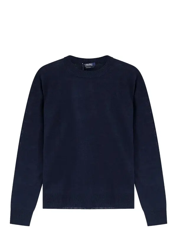 Max Mara Linen Crew Neck Sweater - Multicolor