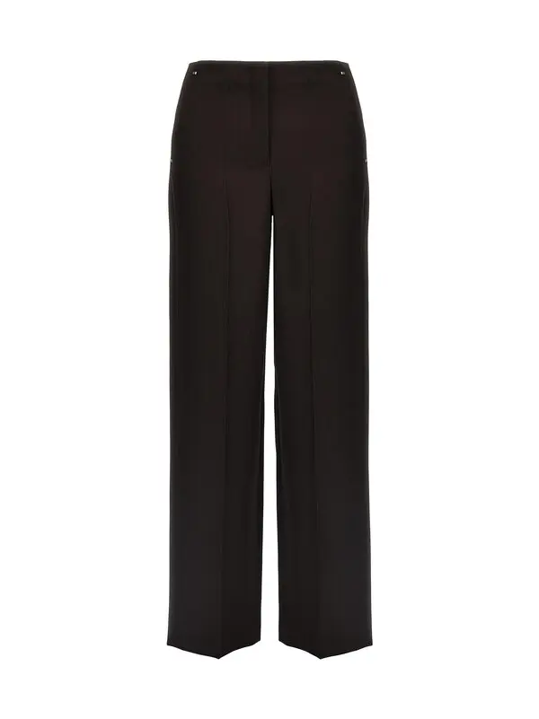 Fendi Grain De Poudre Wool Pants - Purple