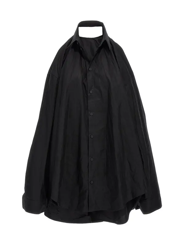 Balenciaga Cotton Poplin Suspended Dress - Black