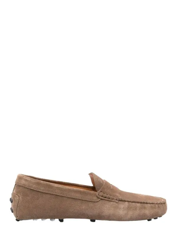 TOD'S Suede Gommino Loafers - Brown