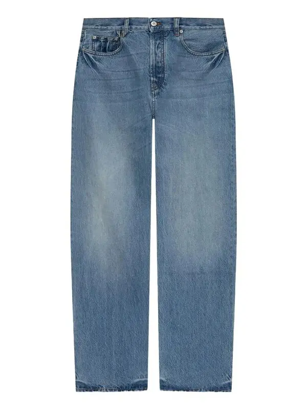 Jacquemus Cotton Loose-fit Straight Leg Jeans - Blue