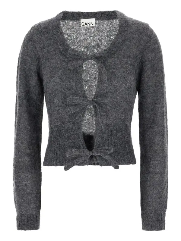 GANNI Knitwear With Bow Detailing - Multicolor