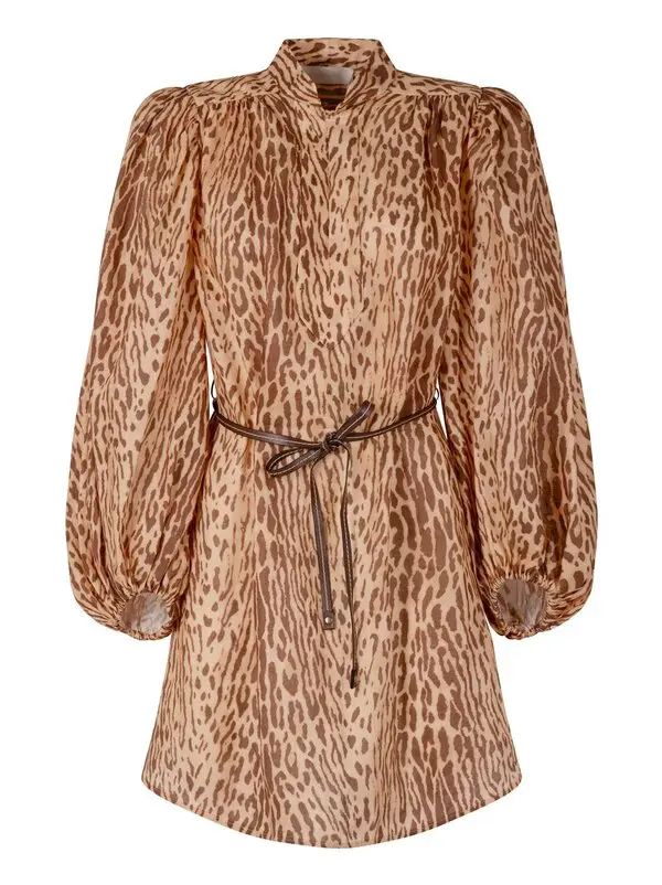 Zimmermann Cascadian Tunic Dress - Brown