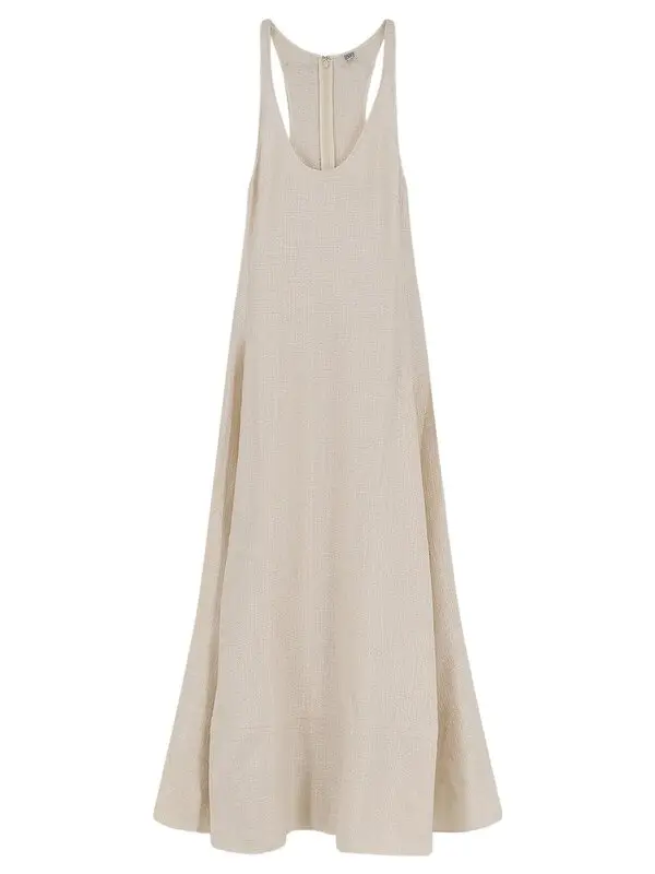 TOTEME Long Sleeveless Cotton Dress - Cream