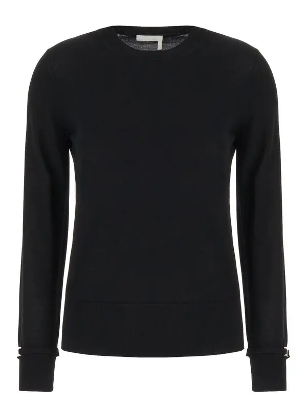 Chloé Crew Neck Knitwear With Embellished Cuffs - Multicolor