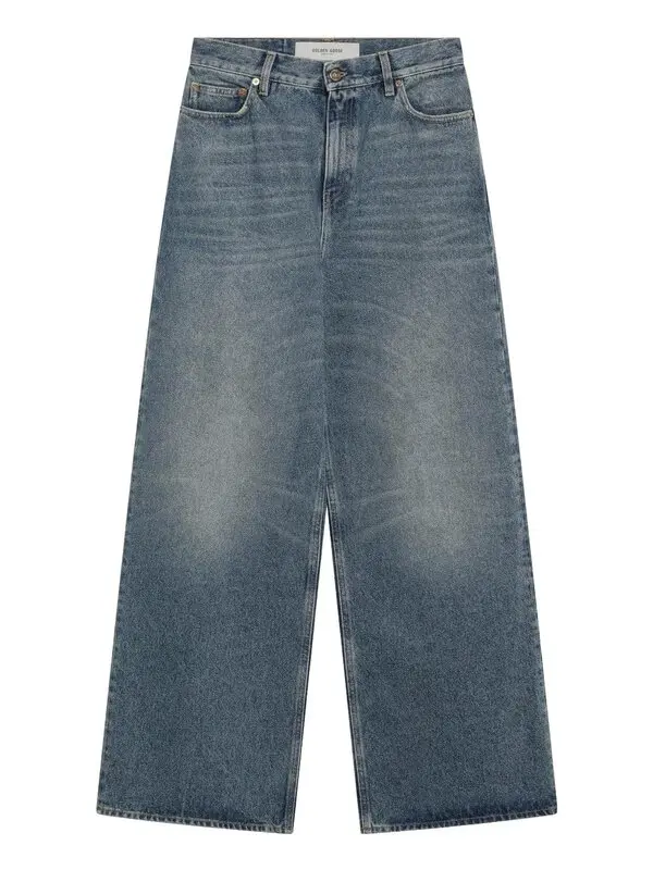 GOLDEN GOOSE Washed Wide-leg Denim Jeans - Blue