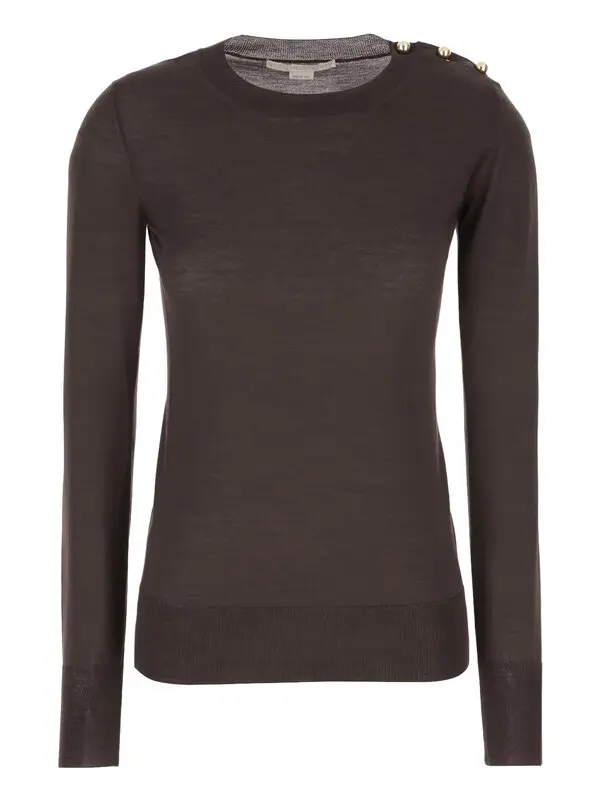 Stella McCartney Button Detailed Crew Neck Knitwear - Multicolor
